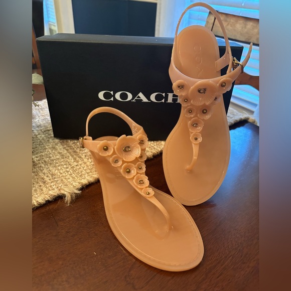 Coach | Shoes | Coach Tea Rose Jelly Sandals | Poshmark
